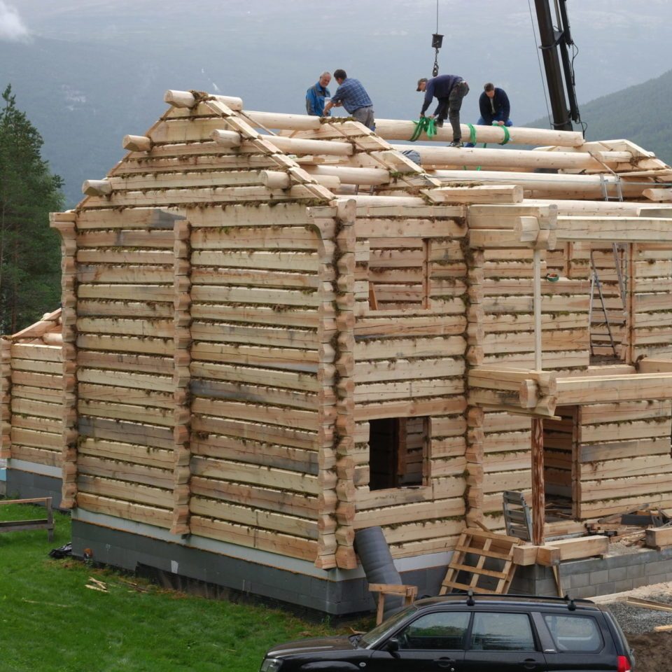 Laftet hytte på Pollodden - Skjåk Trelast